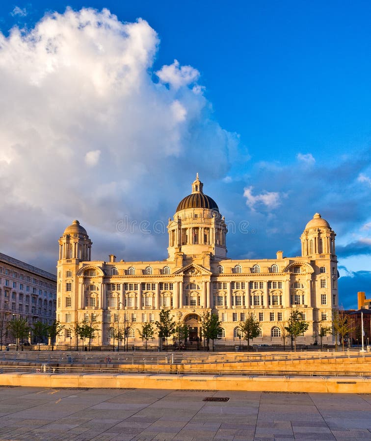 Sunset in Liverpool UK stock photo. Image of sightseeing - 225190318