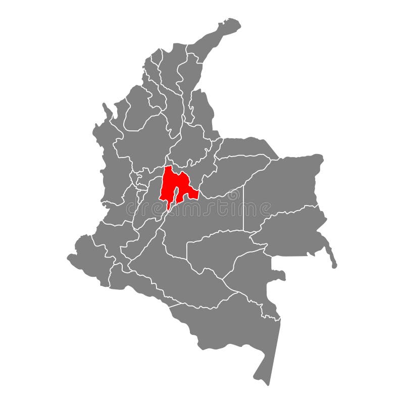 Cundinamarca of Colombia Map Shape, Travel Web Flat Concept Icon Vector ...