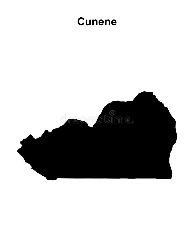 Cunene outline map stock illustration. Illustration of territory ...