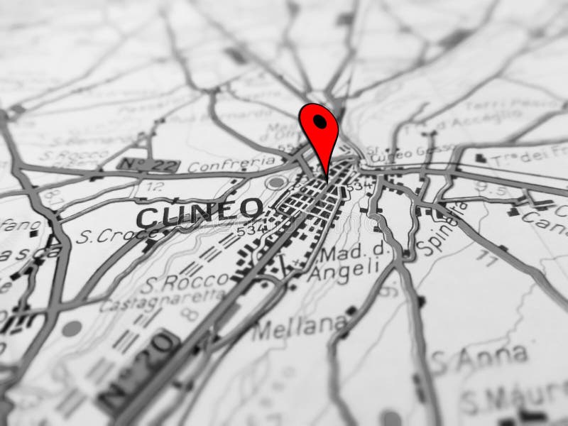 Cuneo City Over a Road Map ITALY Stock Image - Image of italy, europe ...