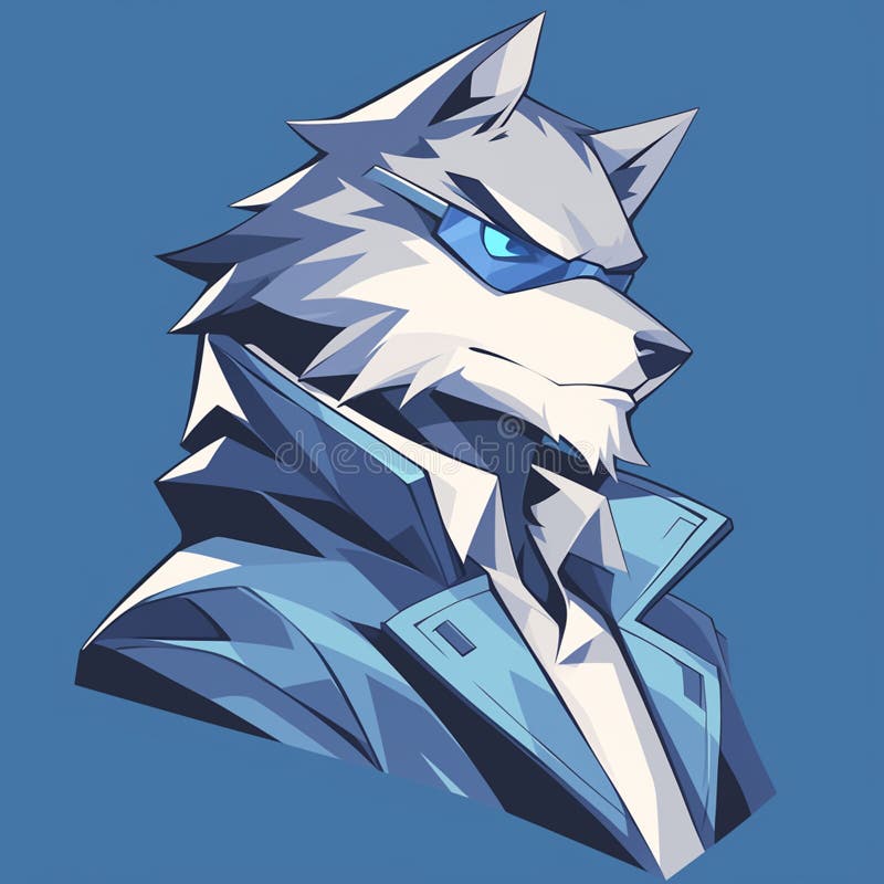 A Cunning Wolf Software Engineer Cartoon Style Stock Vector ...