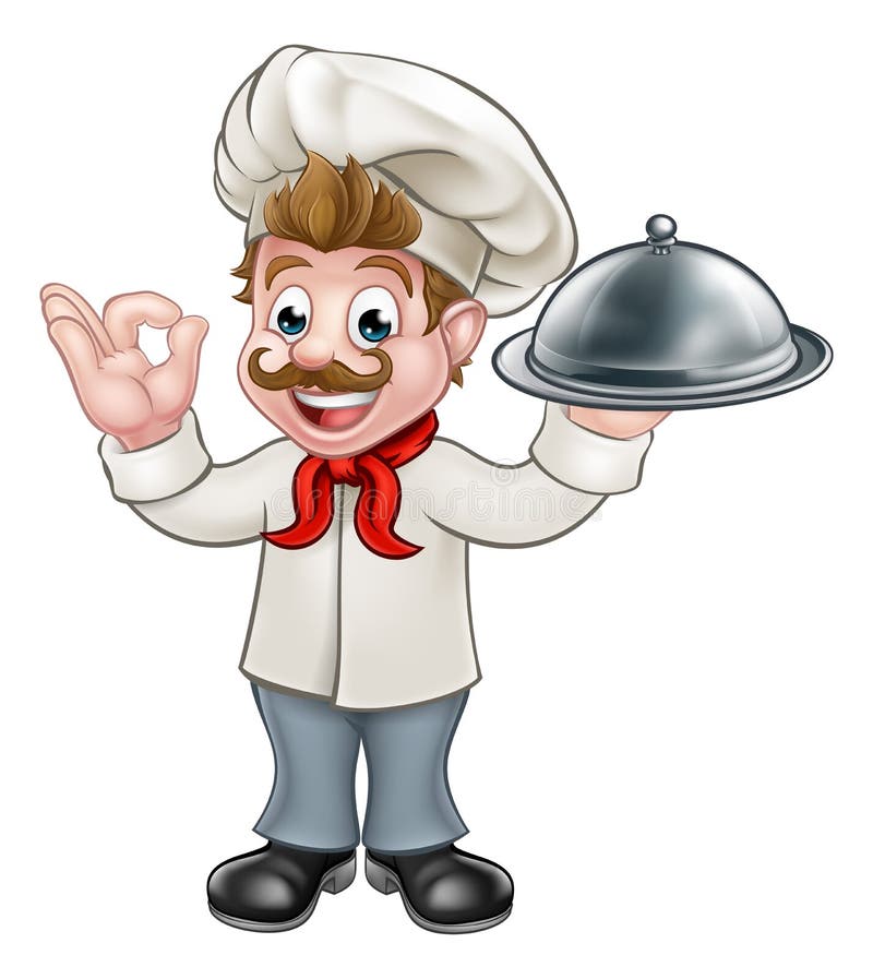 Cuoco Baker Cartoon Character Del Cuoco Unico Illustrazione Vettoriale ...