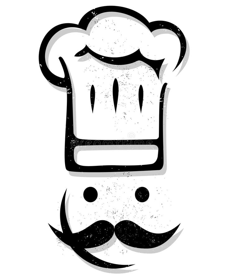 Cuoco unico stilizzato illustrazione vettoriale. Illustrazione di ...