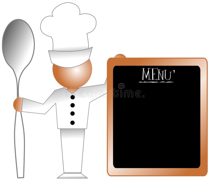 Cuoco Unico Stilizzato Isolato Illustrazione Vettoriale - Illustrazione ...