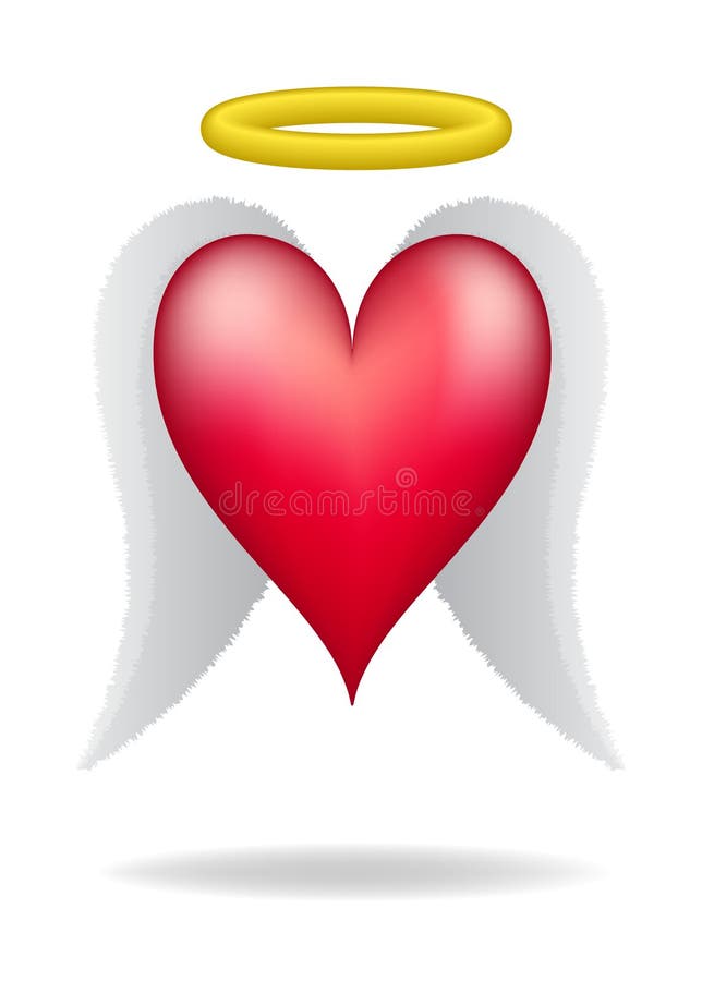 Cuore Con Le Ali Ed Il Guidacarta Illustrazione Vettoriale ...