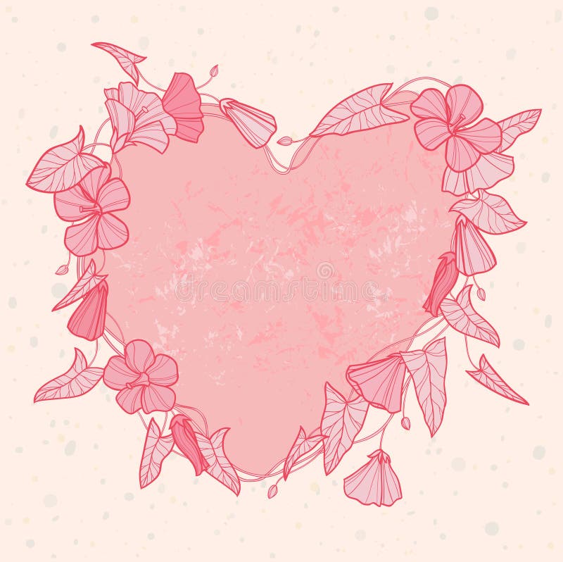 Cuore del fiore illustrazione vettoriale. Illustrazione di data - 60713806