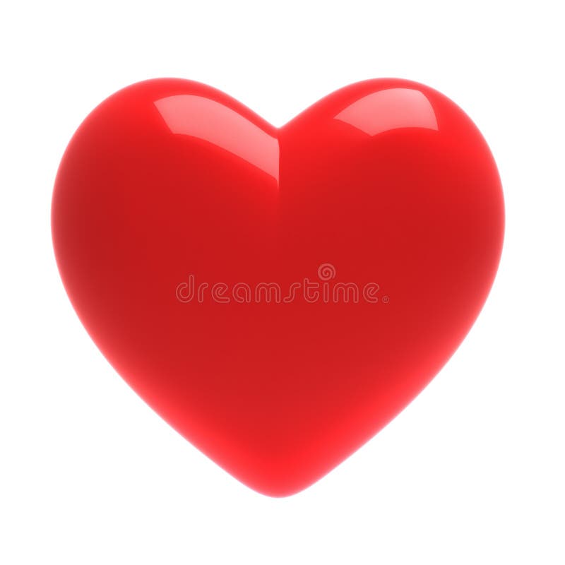 Cuore di colore rosso 3D illustrazione di stock. Illustrazione di ...