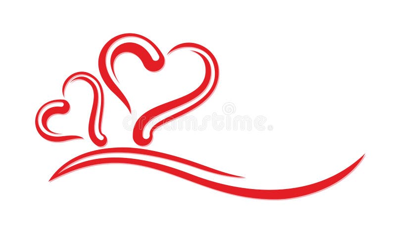 Logo di cuore stilizzato illustrazione vettoriale. Illustrazione di ...