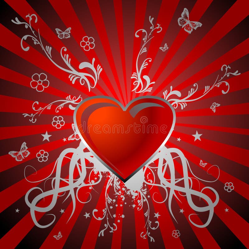 Cuore rosso lucente illustrazione di stock. Illustrazione di proposta ...