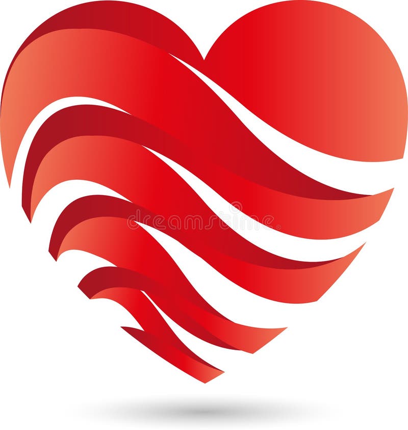Cuore Nel Rosso, Cuore, Logo Di Amore Illustrazione Vettoriale - Illustrazione di caro, regalo ...