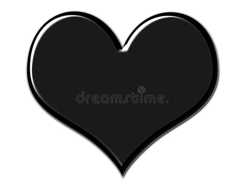 Cuore nero splendido illustrazione di stock. Illustrazione di amore ...