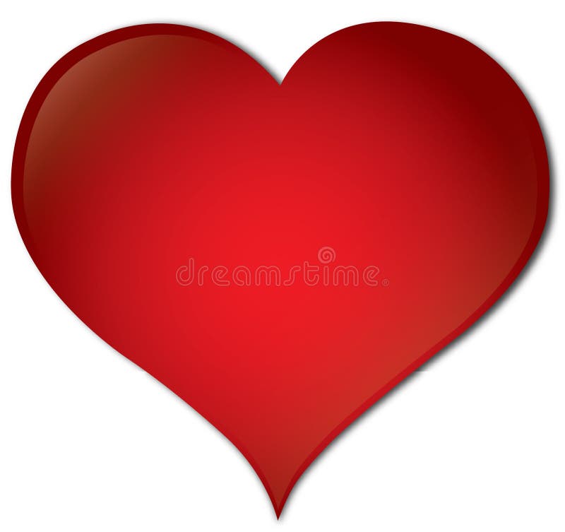 Cuore rosso di Clipart illustrazione vettoriale. Illustrazione di ...