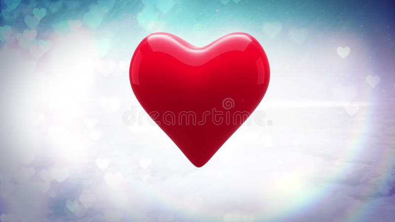 Cuore Rosso Che Si Batte Sul Fondo Brillante Archivi Video - Video di ...