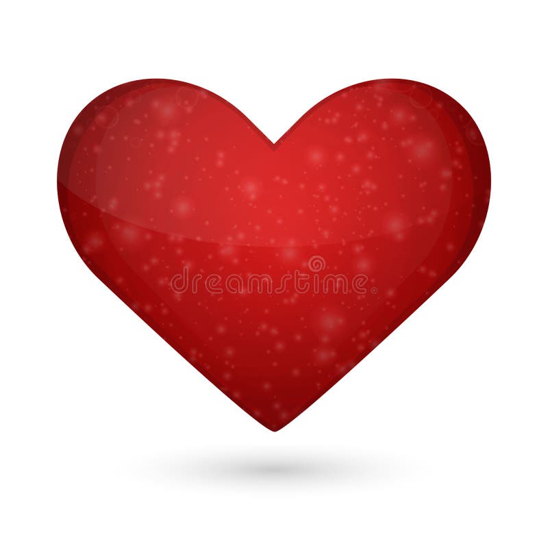 Cuore Rosso. Illustrazione Di Vettore. Illustrazione Vettoriale ...