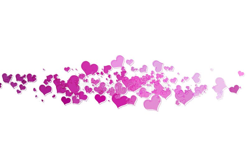 Cuori Rosa Con Fondo Bianco Illustrazione Vettoriale - Illustrazione di ...