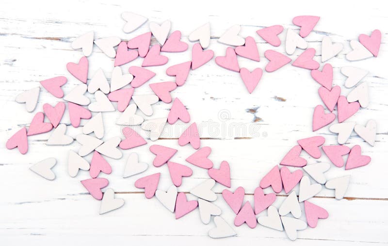 Cuori Rosa E Bianchi Decorativi Immagine Stock - Immagine di cuore ...