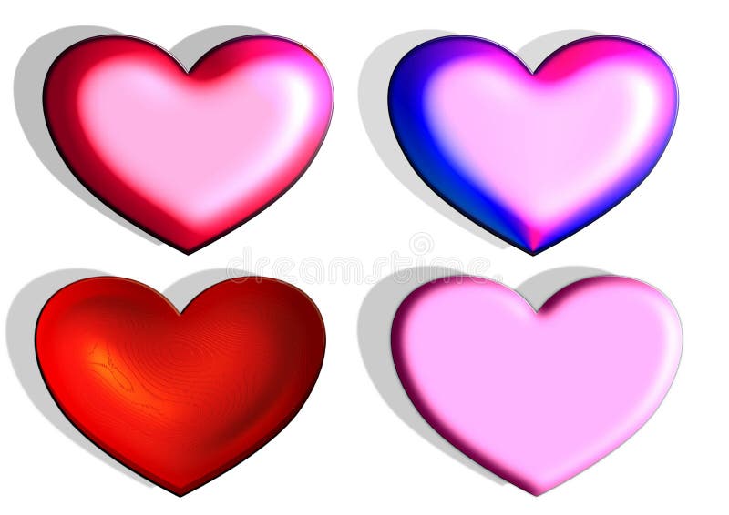 Cuoricini illustrazione di stock. Illustrazione di colore - 13457983