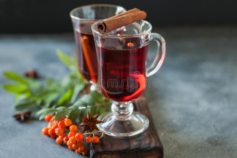 Cup of Ashberry Tea with Cinnamon and Anise Stock Image - Image of ...
