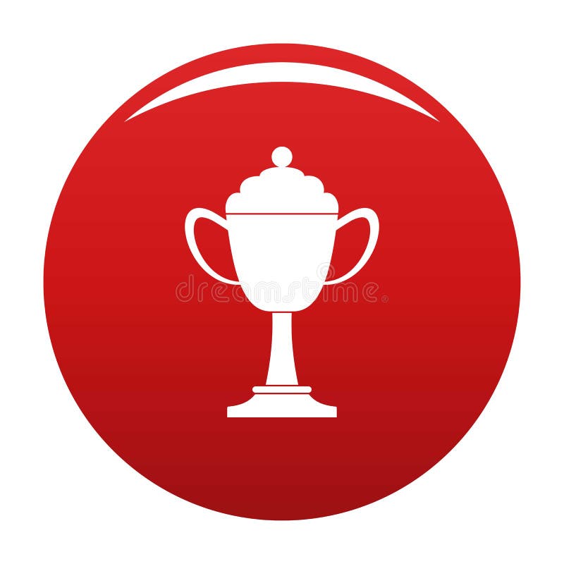 Cup award icon vector red stock vector. Illustration of poster - 153530955