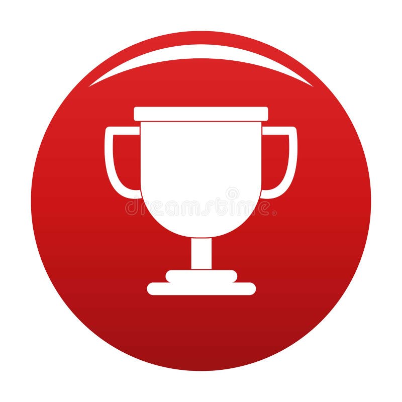 Cup award icon vector red stock vector. Illustration of award - 153531373