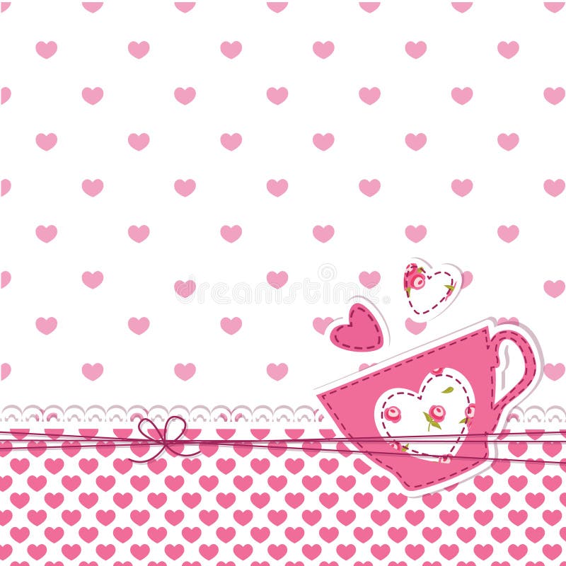 Cup background stock vector. Illustration of stitch, party - 44416670