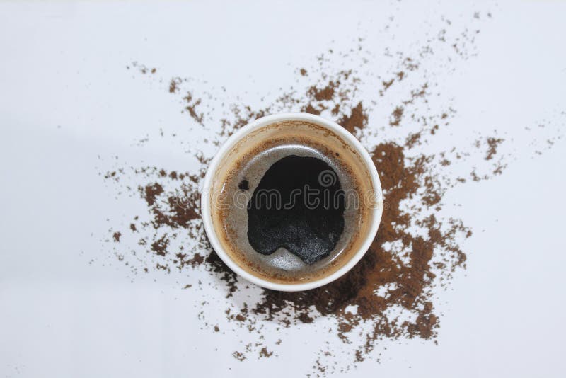A Cup of Black Coffee with a Black so Deep Stock Image - Image of deep ...