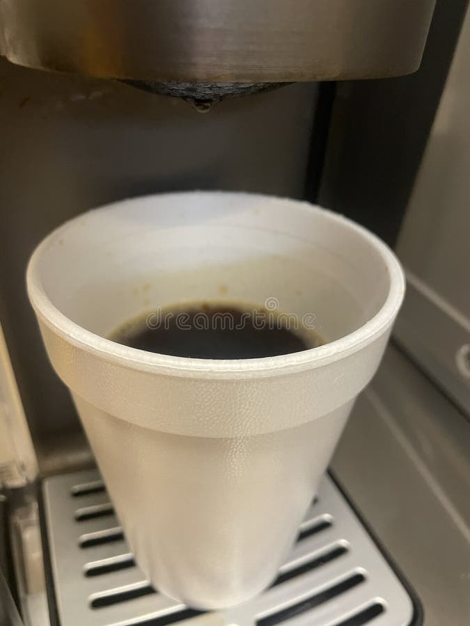Black Coffee in a Styrofoam Cup Side View Stock Photo - Image of fresh ...