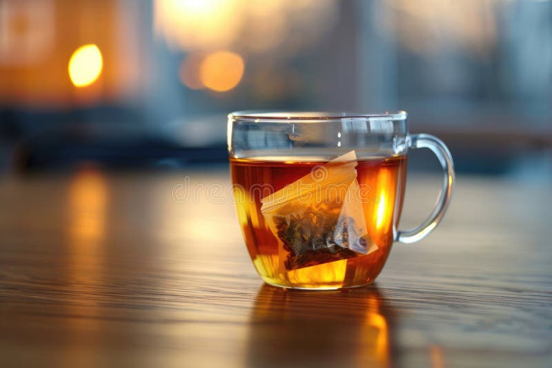 Cup with black tea bag stock image. Image of brew, cuppa - 347028563