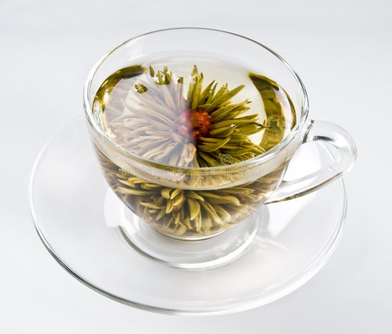 Cup with Blooming Flower Tea Stock Photo - Image of east, herb: 10609912