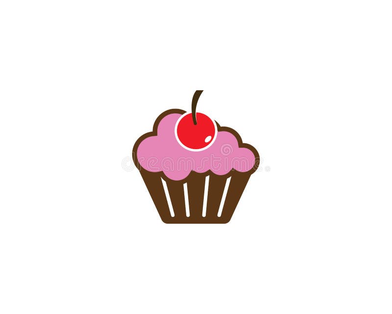 Cup Cake Logo Vector Template Stock Vector Illustration Of Icing