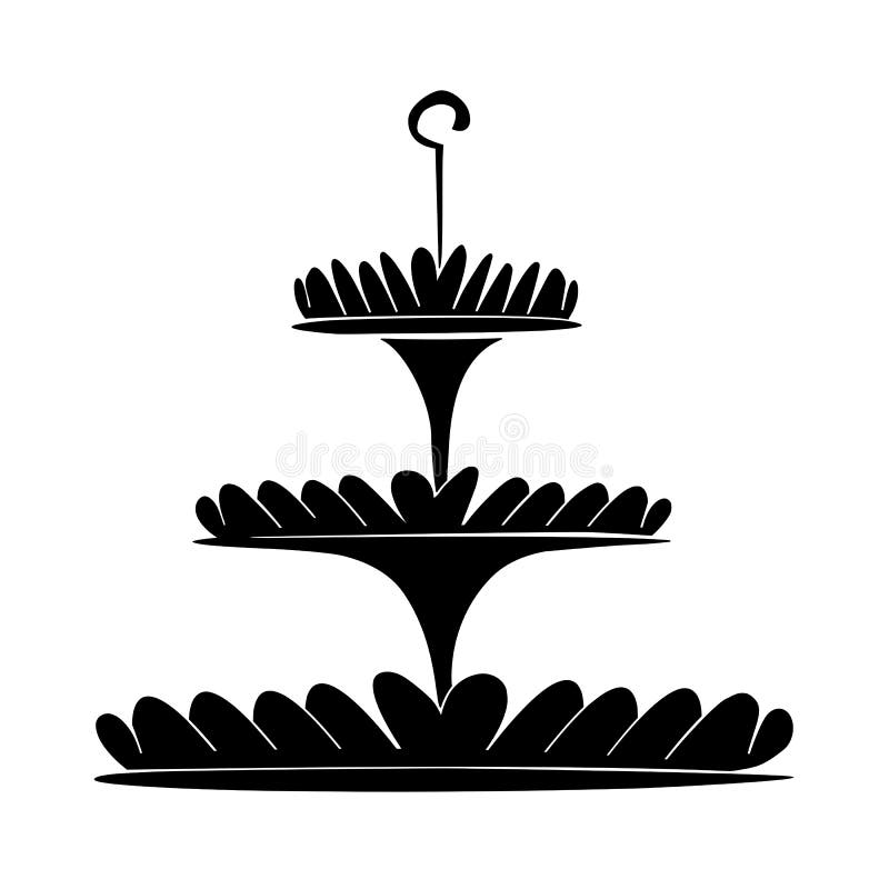 Cup Cake Stand Vector stock vector. Illustration of cupcake - 197087785