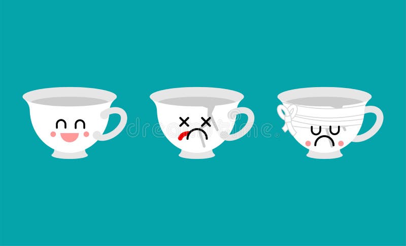 Broken Tea Cup Stock Illustrations – 347 Broken Tea Cup Stock ...