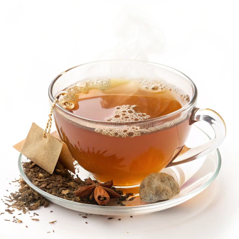 Cup of Chai Tea Isolated on Transparent Background Stock Illustration ...