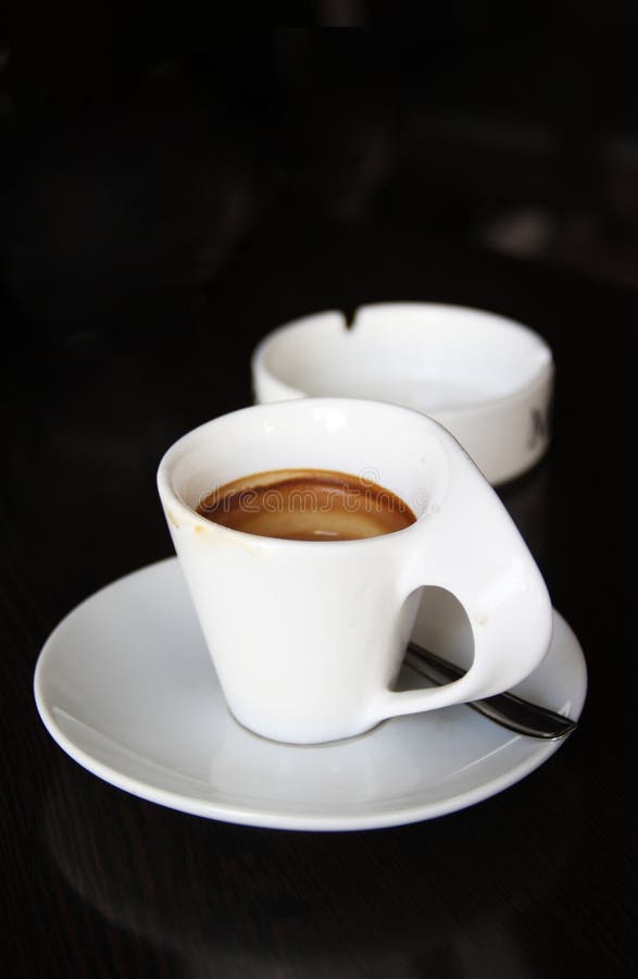 The Cup of Coffee in Art Deco Style Stock Image - Image of retro, dark ...