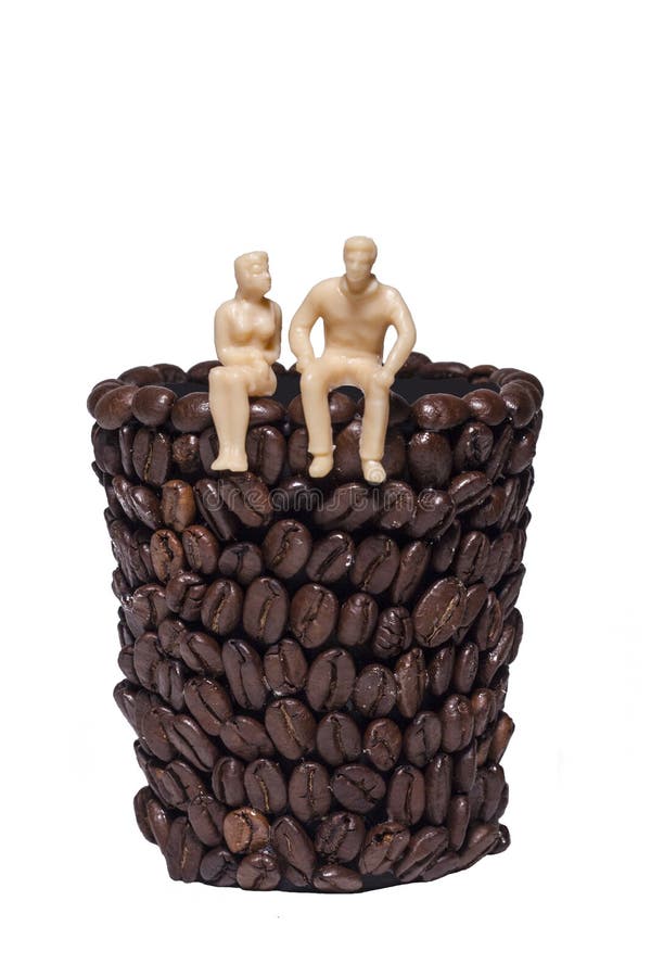 Cup of Coffe Shape Made from Coffee Beans Stock Photo - Image of break ...