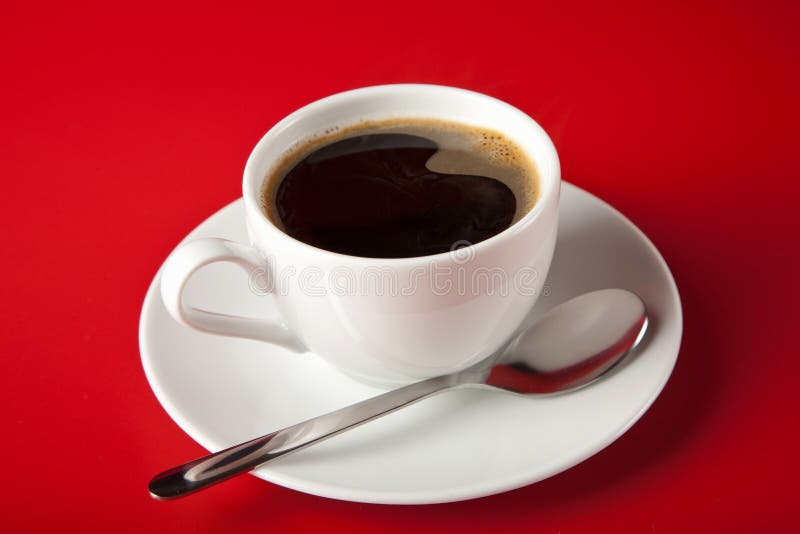 Cup of fresh coffee stock photo. Image of saucer, dark - 3974546