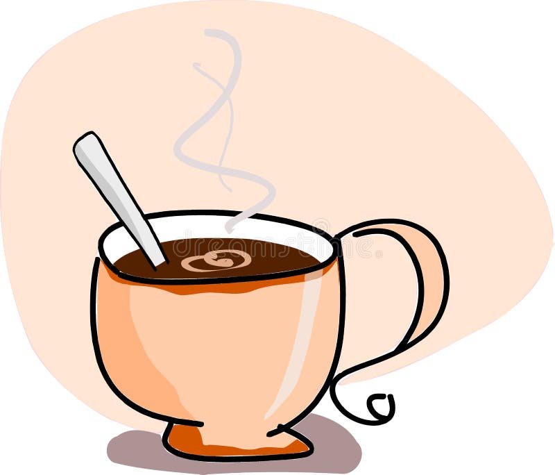 Grumpy Coffee Mug Cartoon Character Holding a Smaller Mug Stock Vector ...