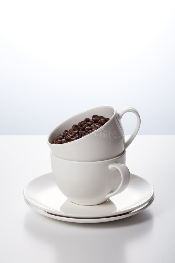Cup of Coffee Beans stock image. Image of agriculture - 20348843