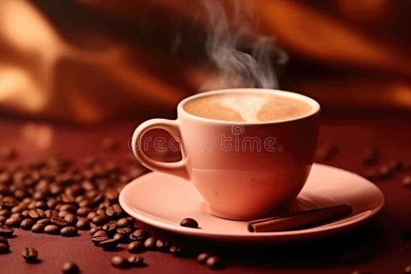 A Cup of Coffee with Coffee Beans, Perfect for Cafe Menus or Coffee ...