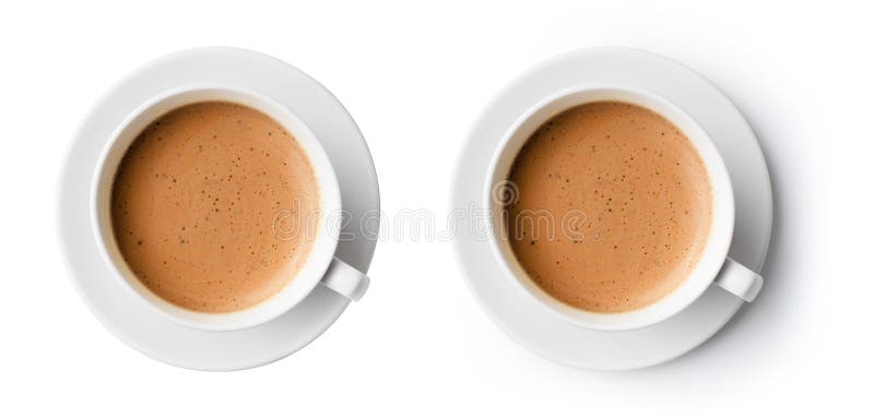 Cup of Coffee with Beautiful Foam Top View Stock Image - Image of ...