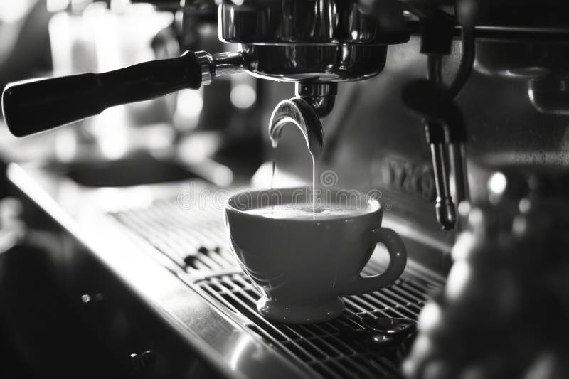 A Cup of Coffee Being Poured into a Coffee Machine. Perfect for ...