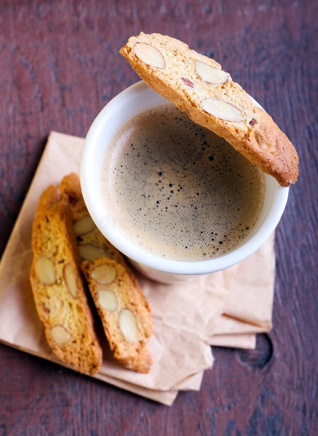 Cup of coffee and biscuits stock image. Image of drink - 39134831