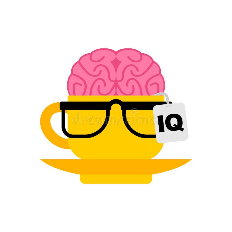 Cup of Coffee with Brains. Coffee Shop for Nerds Sign Stock ...