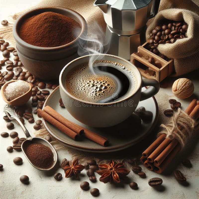 Cup of Coffee, Breakfast with Coffee, Steaming Coffee, Freshly Brewed ...