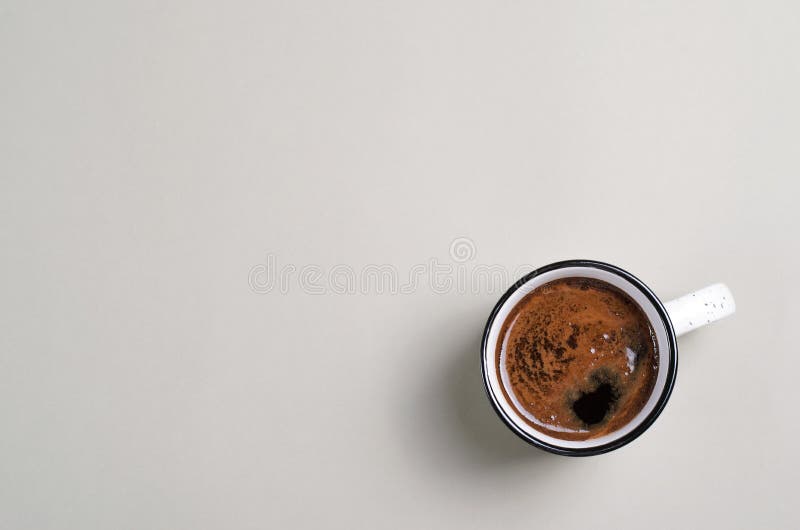 Cup of Coffee on Bright Beige Background Stock Image - Image of ...