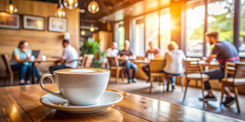 A Cup of Coffee in a Busy Cafe, Latte Art , Cafe , Coffee , Sunlight ...
