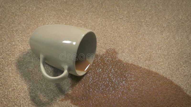 Coffee Cup Accidentally Knocked Over in Dark Room Stock Video - Video ...