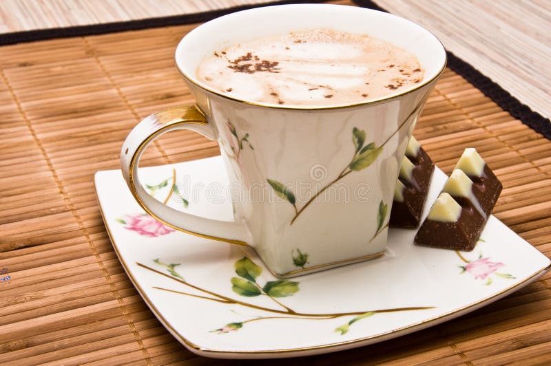 Cup of Coffee with Chocolate. Stock Image - Image of aroma, caffeine ...