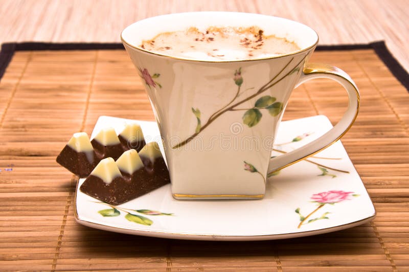 Cup of Coffee with Chocolate. Stock Photo - Image of food, brown: 7575622