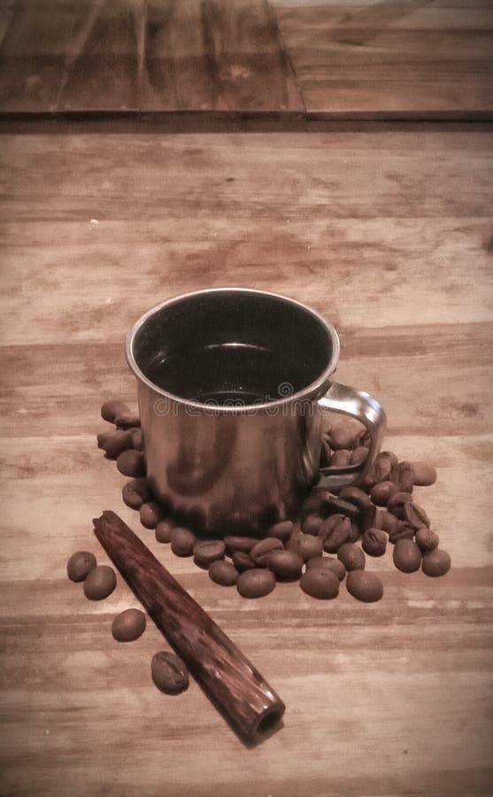 Cup of Coffee and Cigarette Pipe Stock Photo - Image of pipe, table ...